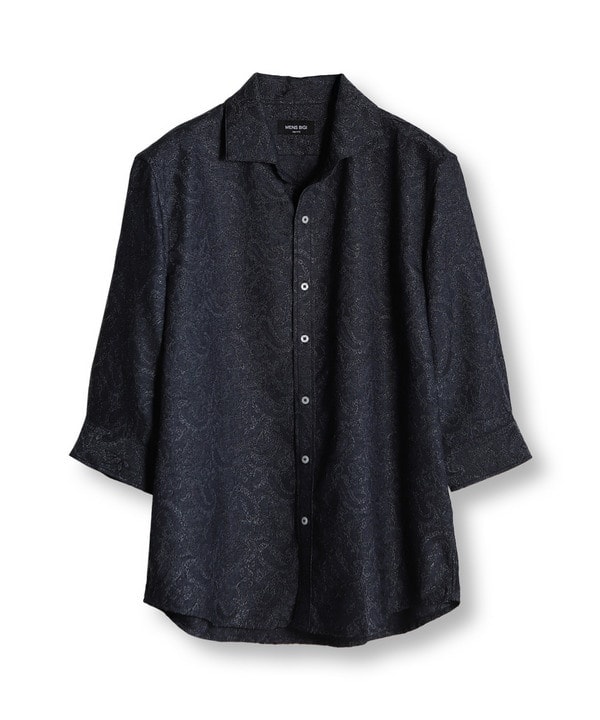 メンズビギ（MEN’S BIGI）/ペイズリージャガード七分袖シャツ