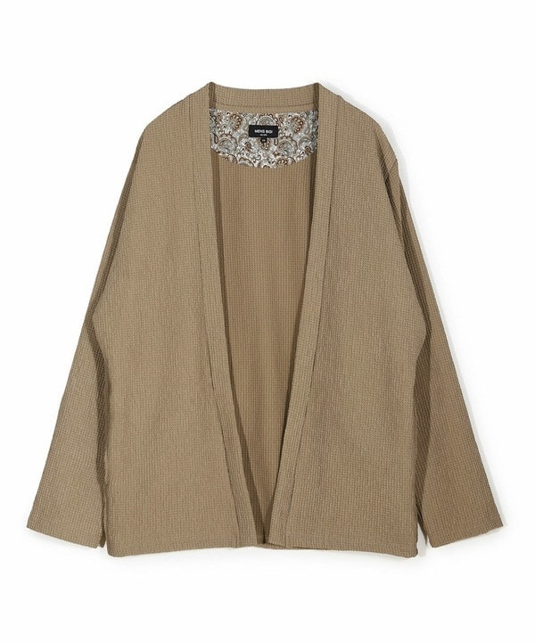 メンズビギ（MEN’S BIGI）/ワッフルシアサッカー素材カーディガン