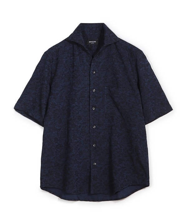 メンズビギ（MEN’S BIGI）/ジャガードワンピースカラーハーフスリーブシャツ