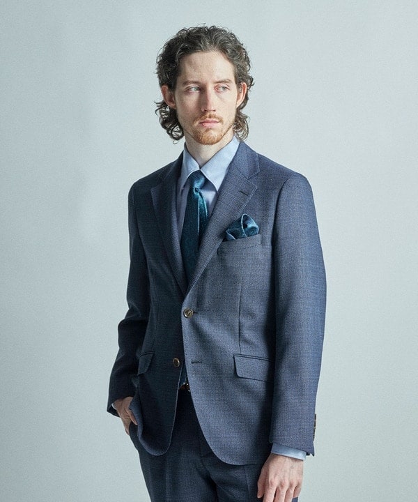 メンズビギ（MEN’S BIGI）/ミックスヤーン/ホップサックテーラードジャケット