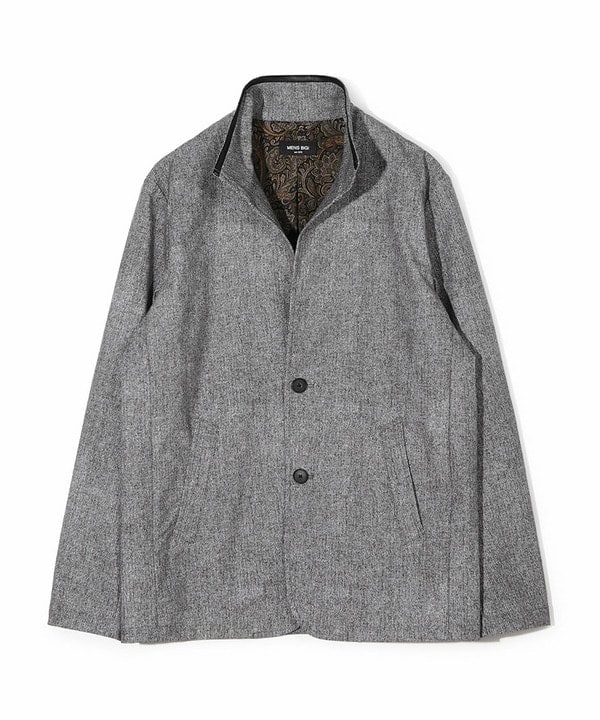 メンズビギ（MEN’S BIGI）/ドットエアーヘリンボーンプリントスタンドカラージャケット＜保温/透湿/撥水/防シワ/ストレッチ＞