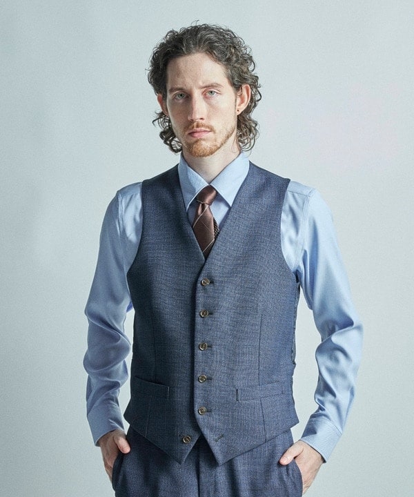 メンズビギ（MEN’S BIGI）/ミックスヤーン/ポップサック リバーシブルベスト