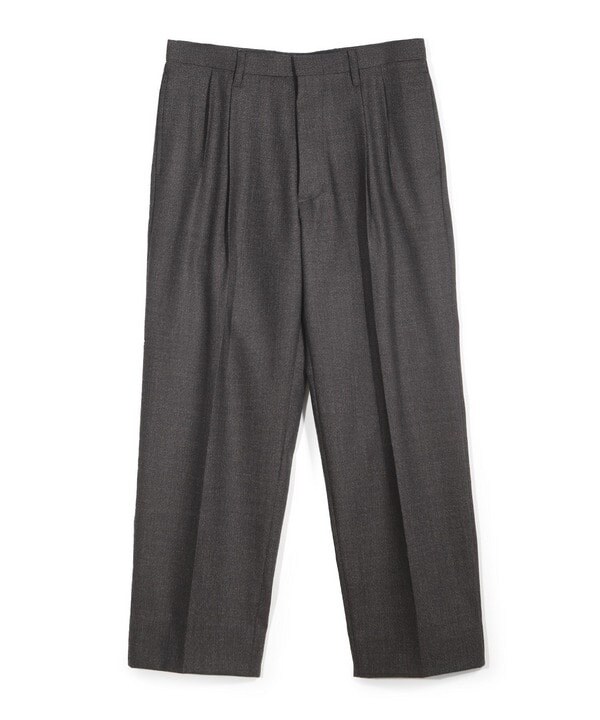 メンズビギ（MEN’S BIGI）/メランジウール 2タックテーパードワイドパンツ