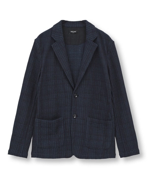 メンズビギ（MEN’S BIGI）/ジャガードニット グレンチェックジャケット