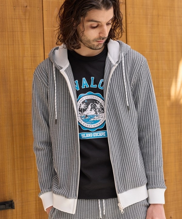 ラトルトラップ（RATTLE TRAP）/ポリエステルニットジャガードパーカー