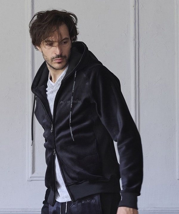 ラトルトラップ（RATTLE TRAP）/1PIU1UGUALE3 別注シャドーベルベットセットアップジップパーカー