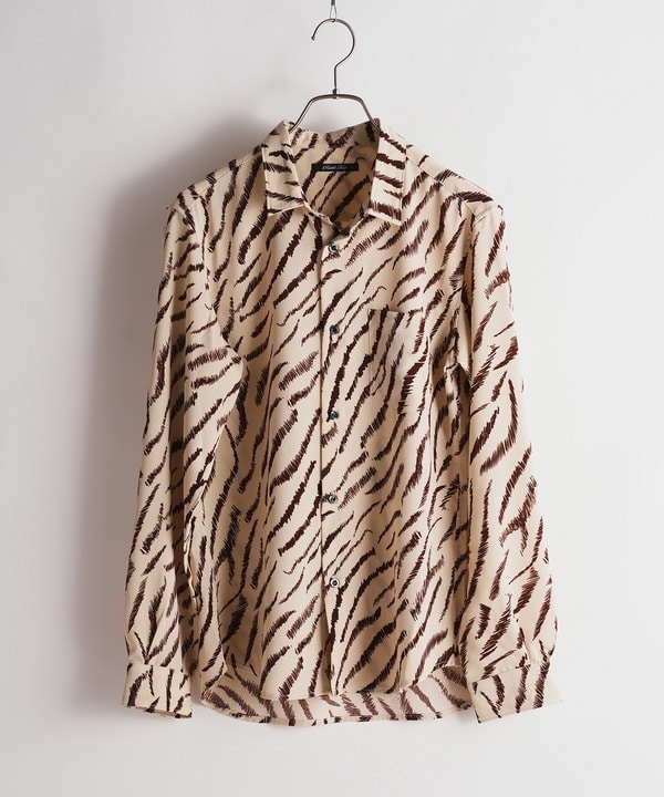 ラトルトラップ（RATTLE TRAP）/ゼブラ柄プリントレギュラーカラーシャツ