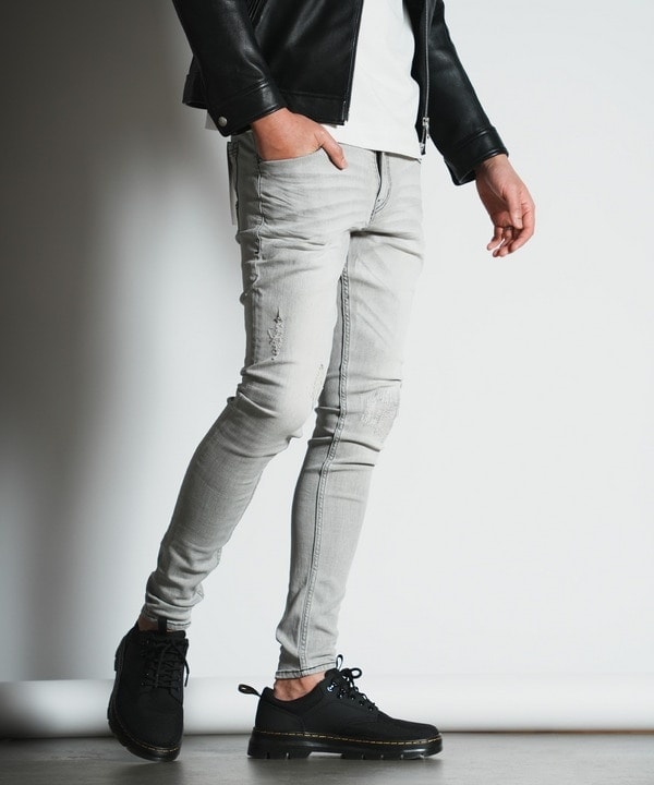 ラトルトラップ（RATTLE TRAP）/【ハイパーストレッチスキニー】リペアデニム ジェギンス