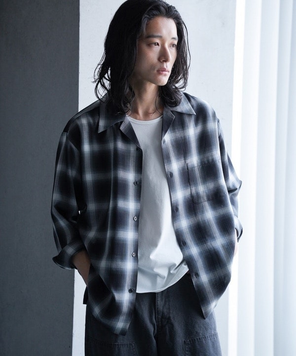 ラトルトラップ（RATTLE TRAP）/ルーズシルエットオンブレーチェックシャツ