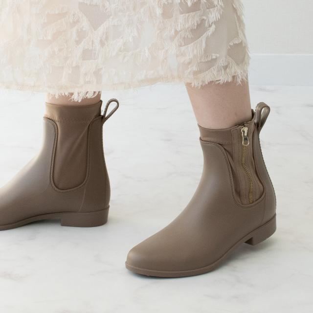 ブリジット バーキン（Bridget Birkin）/Bridget Birkin◆1cmヒール◆サイドジップレインブーツ