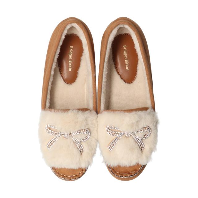 ブリジット バーキン（Bridget Birkin）/アウトレット◆1．5cmヒール◆キラキラリボンムートンシューズ