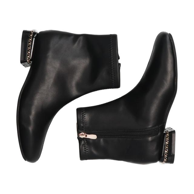 ブリジット バーキン（Bridget Birkin）/アウトレット◆4cmヒール◆パールチェーンヒールストレッチショートブーツ