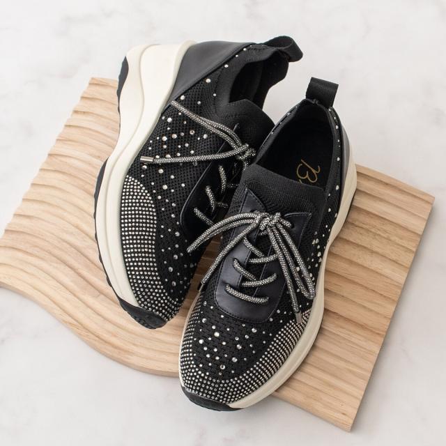 ブリジット バーキン（Bridget Birkin）/Bridget Birkin◆6．5cmヒール◆ビジューシューレーススニーカー