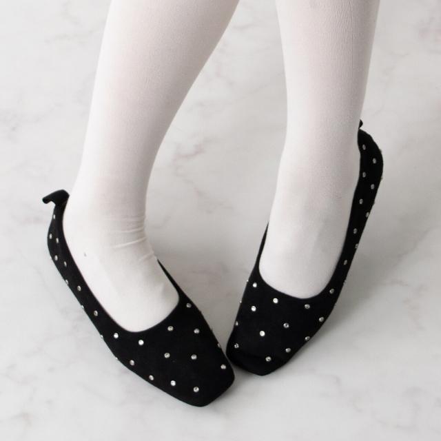 ブリジット バーキン（Bridget Birkin）/Bridget Birkin◆1cmヒール◆ドットビジューフラットシューズ