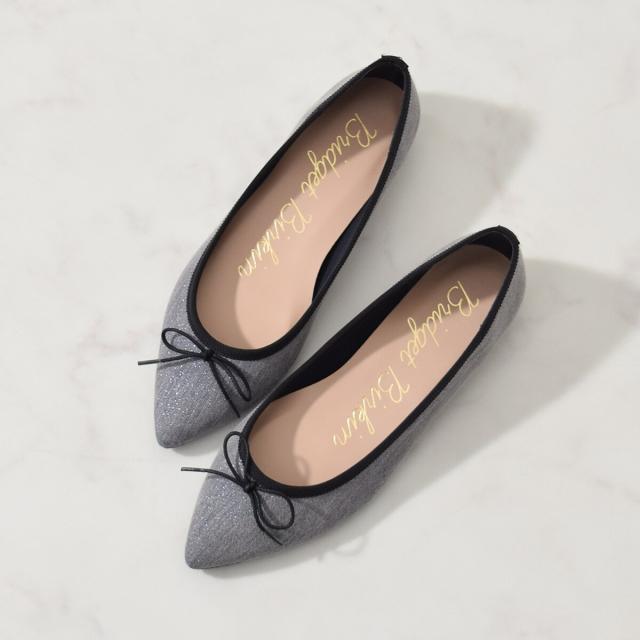 ブリジット バーキン（Bridget Birkin）/Bridget Birkin◆1．5cmヒール◆ポインテッドリボンバレエシューズ