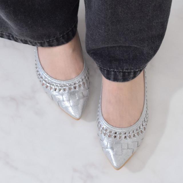 ブリジット バーキン（Bridget Birkin）/Bridget Birkin◆1cmヒール◆編み込みフラットシューズ