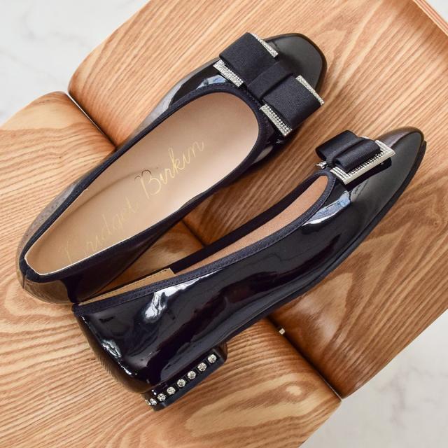 ブリジット バーキン（Bridget Birkin）/25秋冬新作◆Bridget Birkin◆1．5cmヒール◆ヒールビジューリボンパンプス