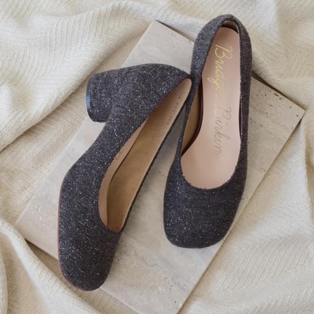 ブリジット バーキン（Bridget Birkin）/25秋冬新作◆Bridget Birkin◆5．5cmヒール◆ツイードヒールアップオブリークパンプス