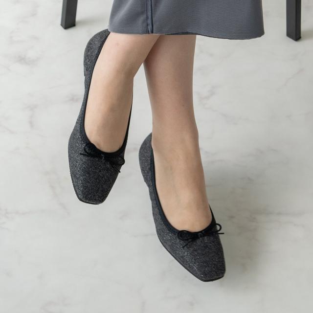 ブリジット バーキン（Bridget Birkin）/25秋冬新作◆Bridget Birkin◆1．3cmヒール◆スクエアデイリーバレエシューズ