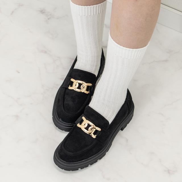 ブリジット バーキン（Bridget Birkin）/25秋冬新作◆Bridget Birkin◆4cmヒール◆チェーンベルトローファー