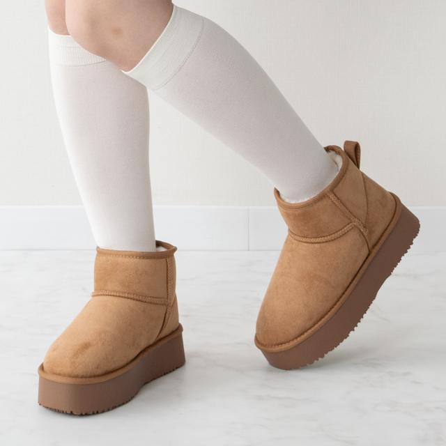 ブリジット バーキン（Bridget Birkin）/25秋冬新作◆Bridget Birkin◆5．5cmヒール◆スエード調ムートンブーツ