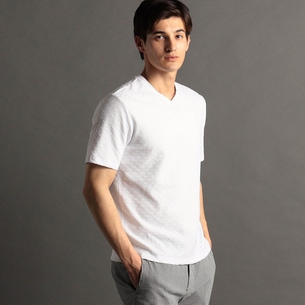 ムッシュニコルエクストラ（MONSIEUR NICOLE ex/tra）/【ex/tra】リンクスジャカードTシャツ