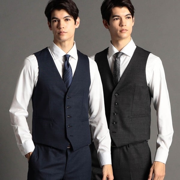 ムッシュニコル（MONSIEUR NICOLE）/SUPER130’S ピンヘッド リバーシブルベスト