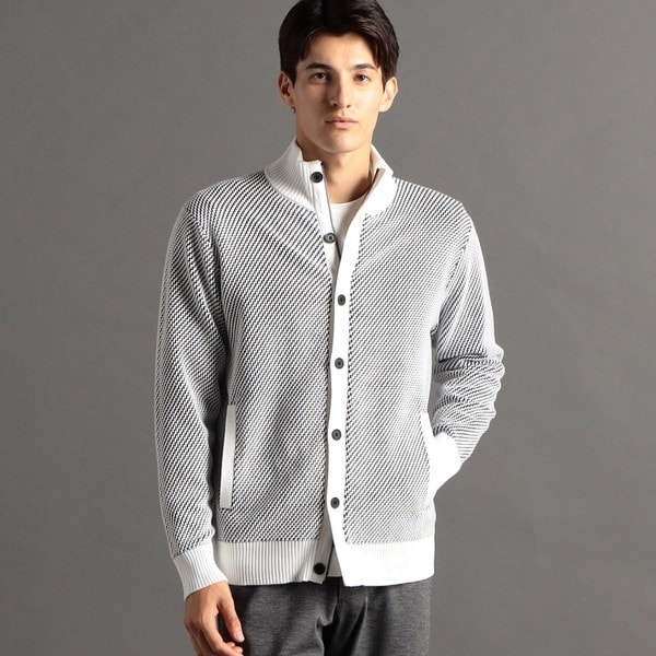 ムッシュニコル（MONSIEUR NICOLE）/ジオメトリックジャカード ニットブルゾン