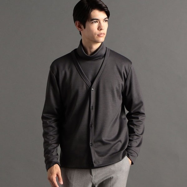 ムッシュニコルエクストラ（MONSIEUR NICOLE ex/tra）/【ex/tra】ウールストレッチジャージー カーディガン