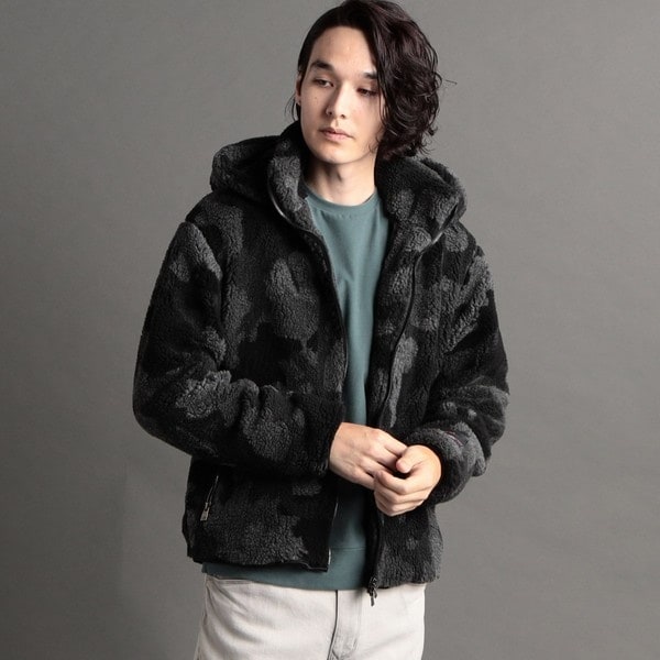 ムッシュニコル（MONSIEUR NICOLE）/シープボア フーデッドブルゾン