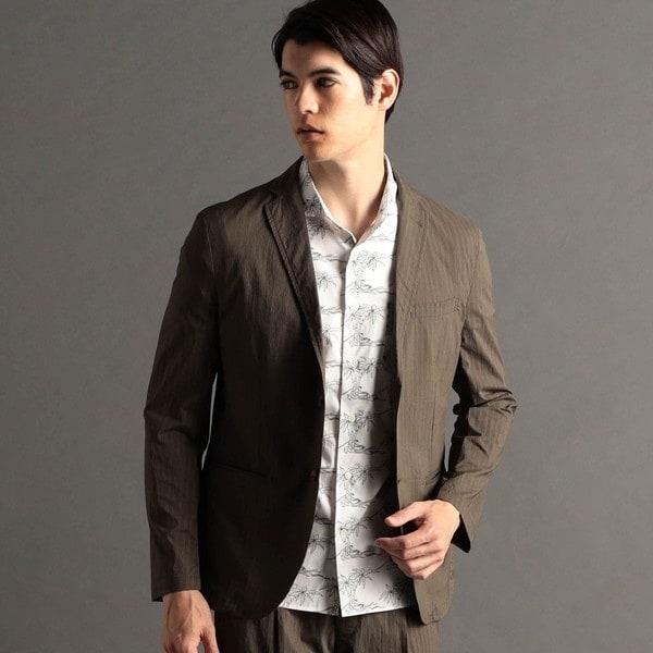 ムッシュニコルエクストラ（MONSIEUR NICOLE ex/tra）/ワッシャーダブルストライプ　セットアップジャケット