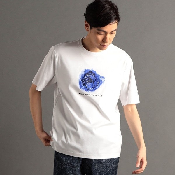 ムッシュニコル（MONSIEUR NICOLE）/フラワーグラフィック 半袖Tシャツ