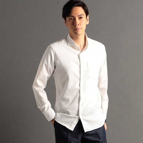 ムッシュニコル（MONSIEUR NICOLE）/ストレッチツイル カッタウェイカラーシャツ