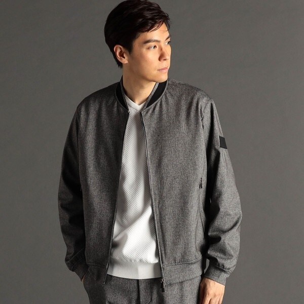 ムッシュニコル（MONSIEUR NICOLE）/DELEGANT サーキュラーダブルジャージ クルーネックブルゾン