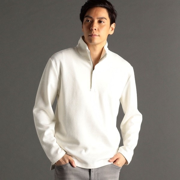 ムッシュニコル（MONSIEUR NICOLE）/メランジダブルフェイス スタンドジッププルオーバー