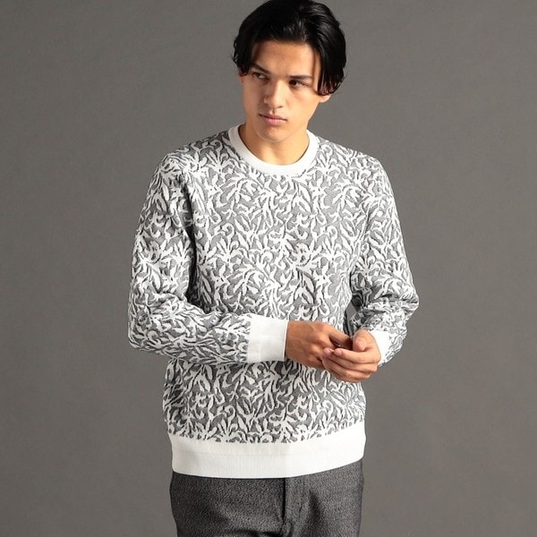 ムッシュニコル（MONSIEUR NICOLE）/オーナメントブリスタージャカード クルーネックニット