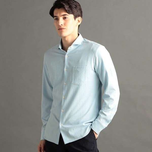 ムッシュニコル（MONSIEUR NICOLE）/サッカーストライプ カッタウェイカラーシャツ