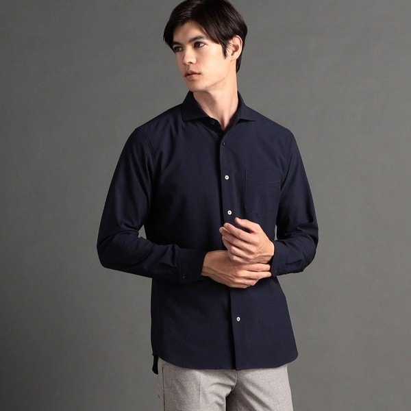 ムッシュニコルエクストラ（MONSIEUR NICOLE ex/tra）/【ex/tra】サッカーストライプ カッタウェイカラーシャツ