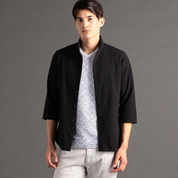 ムッシュニコルエクストラ（MONSIEUR NICOLE ex/tra）/【ex/tra】プレミアムサッカー スタンドカラーシャツ