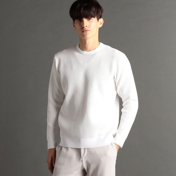 ムッシュニコル（MONSIEUR NICOLE）/ダイヤジャカード クルーネックニット