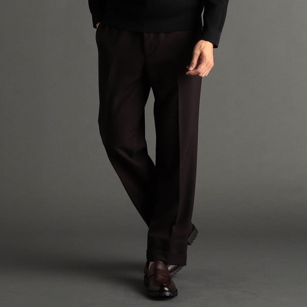 ムッシュニコル（MONSIEUR NICOLE）/ドビーストレッチツイル ワイドパンツ