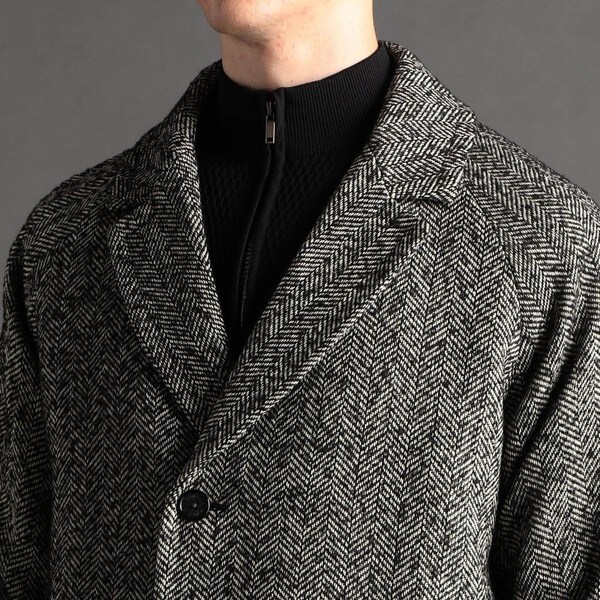 ムッシュニコル（MONSIEUR NICOLE）/ウーリーヘリンボンツイード