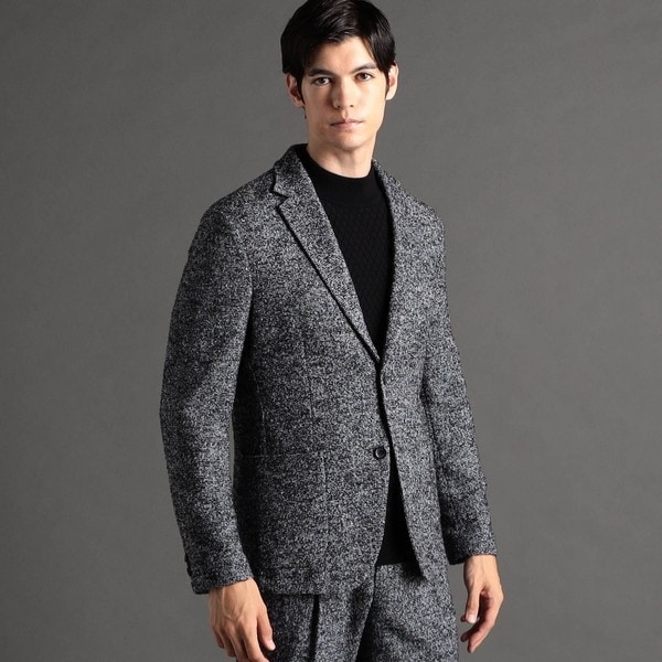 ムッシュニコルエクストラ（MONSIEUR NICOLE ex/tra）/【ex/tra】ブークレージャカード 二つ釦シングルジャケット