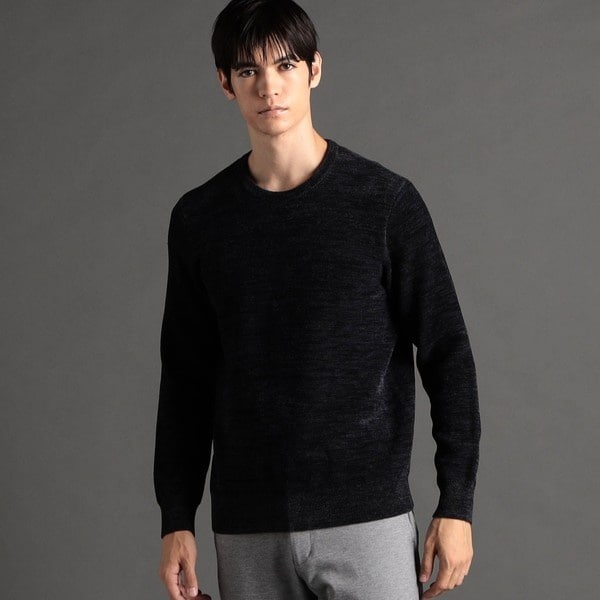 ムッシュニコル（MONSIEUR NICOLE）/メランジベロア クルーネックニット