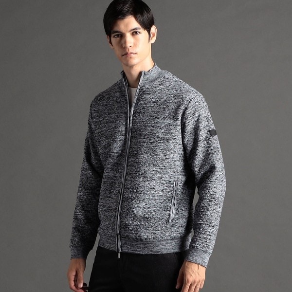 ムッシュニコルエクストラ（MONSIEUR NICOLE ex/tra）/【ex/tra】グラフィックジャカード ドライバーズニットブルゾン