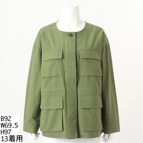 グリーンノート/ツイルサンドウォッシュブルゾン【グリーンノート】【大きいサイズ】【13号・15号・19号】