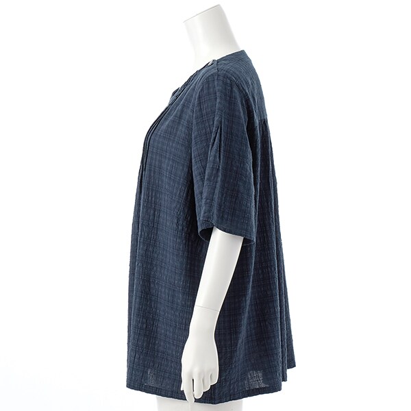 グリーンノート（gree*n[nout]）/シャドーチェックブラウス【グリーン