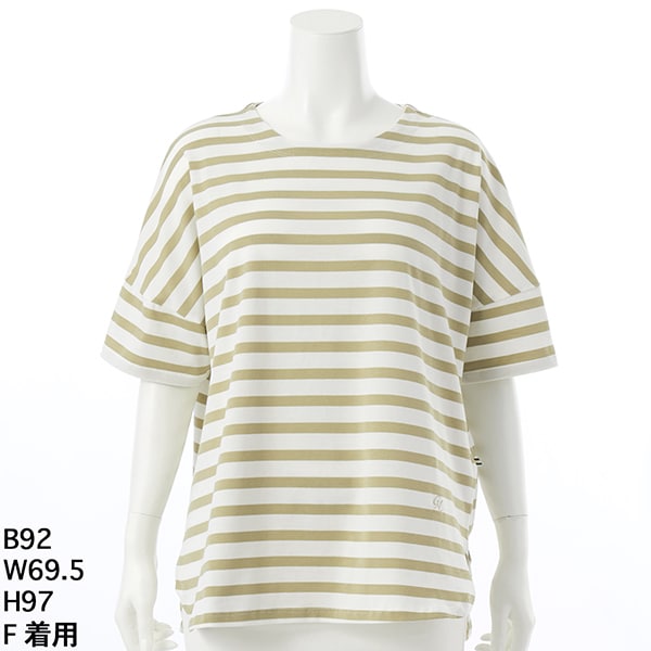 グリーンノート（gree*n[nout]）/天竺ボーダーTシャツ　【グリーンノート】【大きいサイズ】【レディース】【F号】