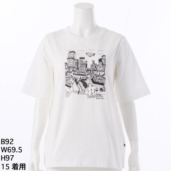 グリーンノート（gree*n[nout]）/プリントTシャツ【グリーンノート】【大きいサイズ】【レディース】【13・15・19号】
