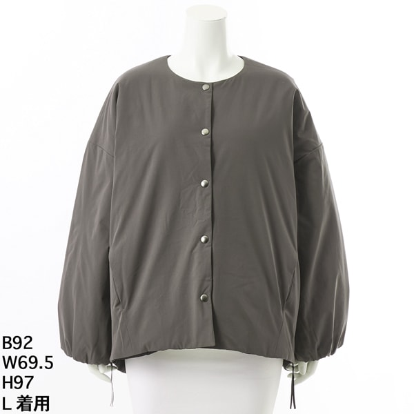 グリーンノート（gree*n[nout]）/リバーシブル中綿ブルゾン【グリーンノート】【大きいサイズ】【レディース】【L・LL号】